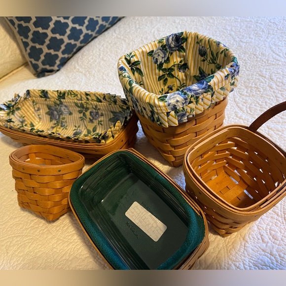 Longaberger | Accents | Mix Of 5 Small Longaberger Baskets Authentic ...